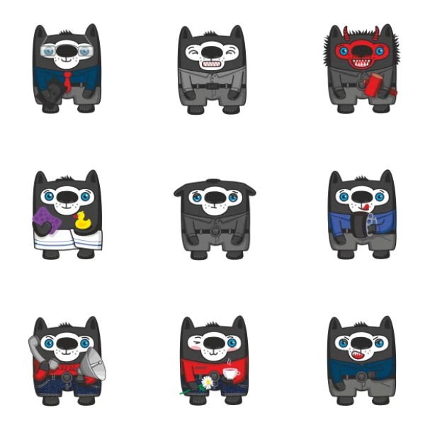 늑대 보커스 > 동물 스티커 | 텔레그램 한글사이트