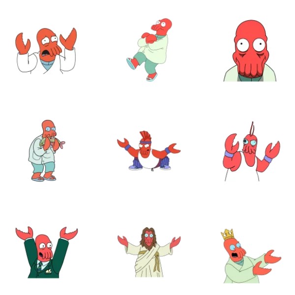 ZOIDBERG > 만화/애니메이션 스티커 | 텔레그램 한글사이트