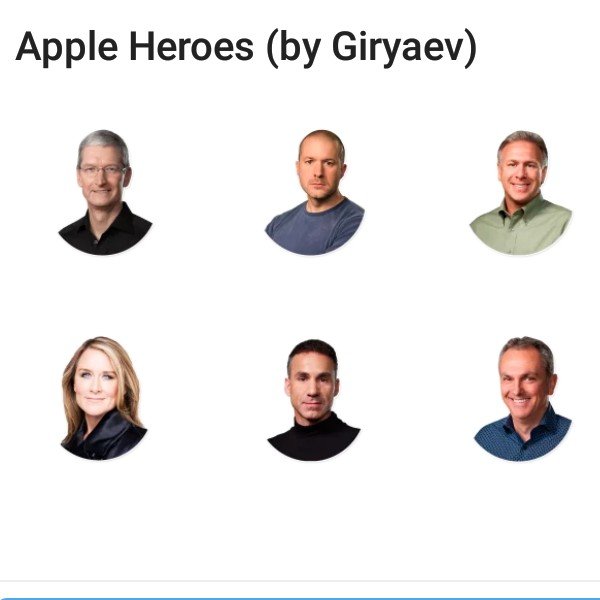 APPLE HEROES > 캐릭터 스티커 | 텔레그램 한글사이트